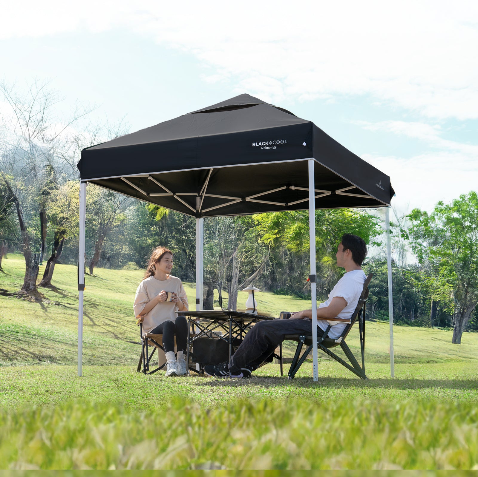 PYKES PEAK (パイクスピーク) ワンタッチ タープテント 大型 【 組み立て簡単 スチールフレーム UVカット 遮光 耐水加工 3段階調整 風抜けベンチレーション 】 日除け 日よけ ...